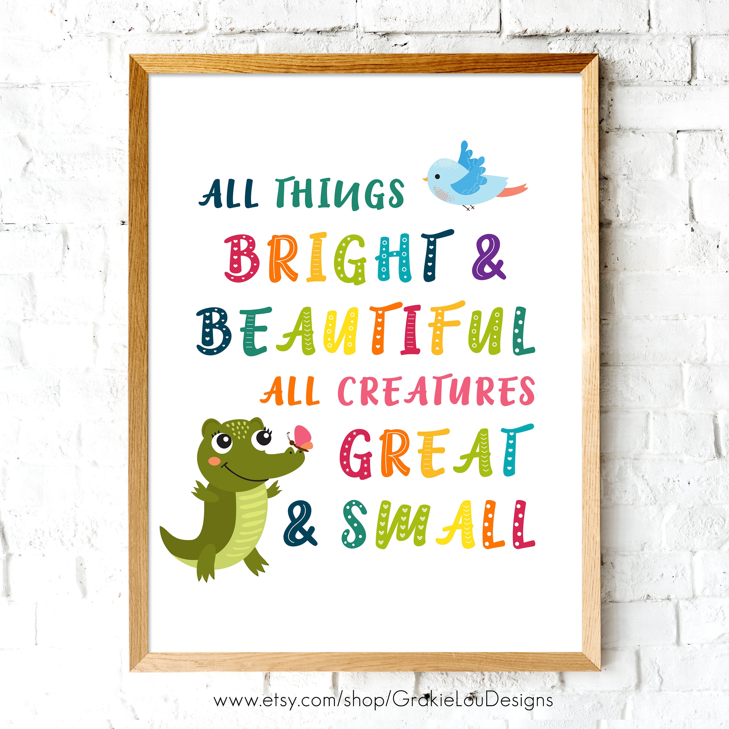 All Things Bright and Beautiful Instant Digital Download - Sunday ...