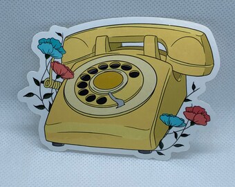 Rotary Phone Sticker - Etsy