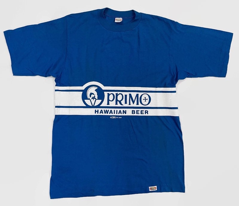 Primo Beer shirt M men's Hawaiian Holiday vintage 1960s blue - munimoro ...