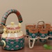 Hand-painted Indian Kettle Tea Set With Glasses | Traditional Chai Tea ...