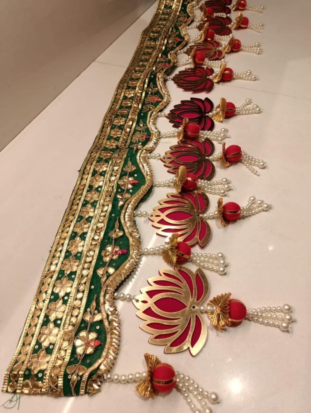 Toran Door Hanging Handmade Gota Patti Door Lotus Bandhanwar - Etsy