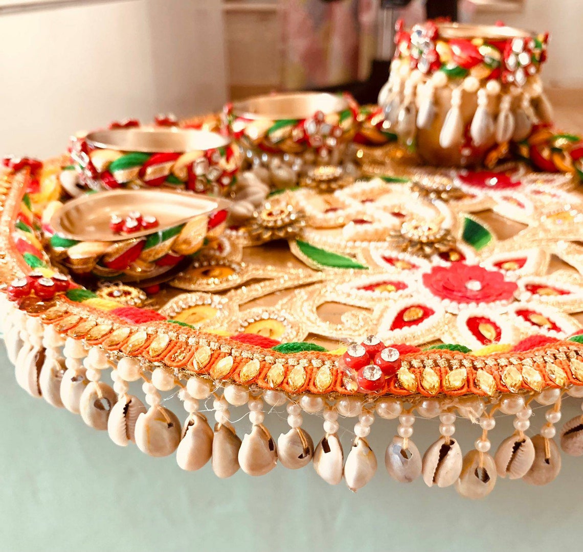 Pooja Thali Set for Hindu Diety Worship Indian Puja Room | Etsy