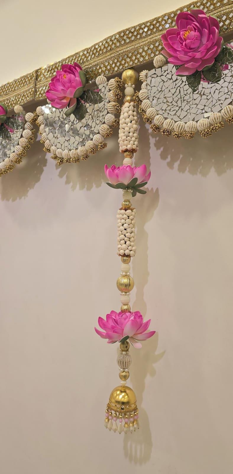 Lotus Toran Door Hanging, Indian Wedding Decoration, Diwali Garland ...