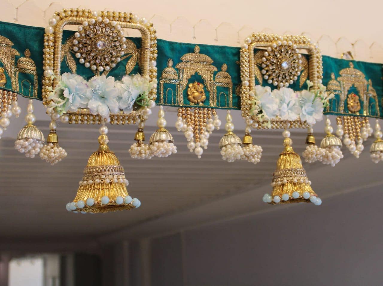 Luxury Indian Door Toran | Hand-embroidered Entrance Decor | Festive ...