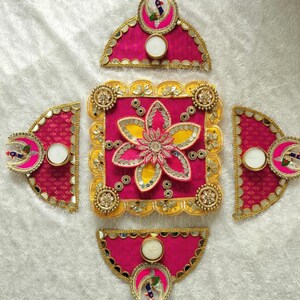 Indian Diwali Decoration, Reusable Floral Rangoli Mat, Diy Home Decor ...