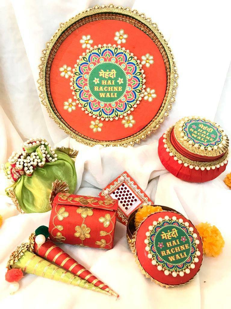 Indian Wedding Mehandi Party Hamper Trousseau Set Haldi - Etsy