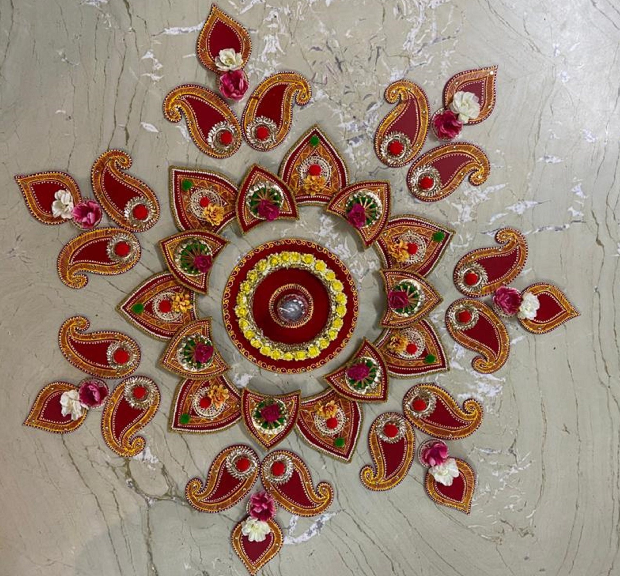 Peacock Wooden Rangoli