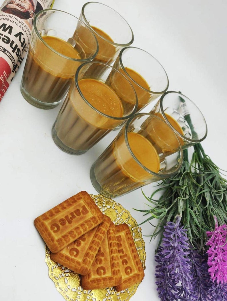 Traditional Kitchen Glass Set of 6 Chai Cups Cutting Chai - Etsy