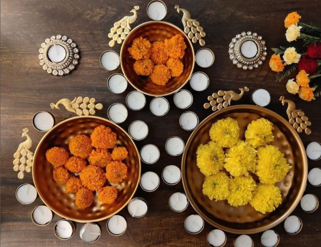 Urli Bowl, Urli Vessel, Diwali Decorations at Home, Office Pooja Table ...
