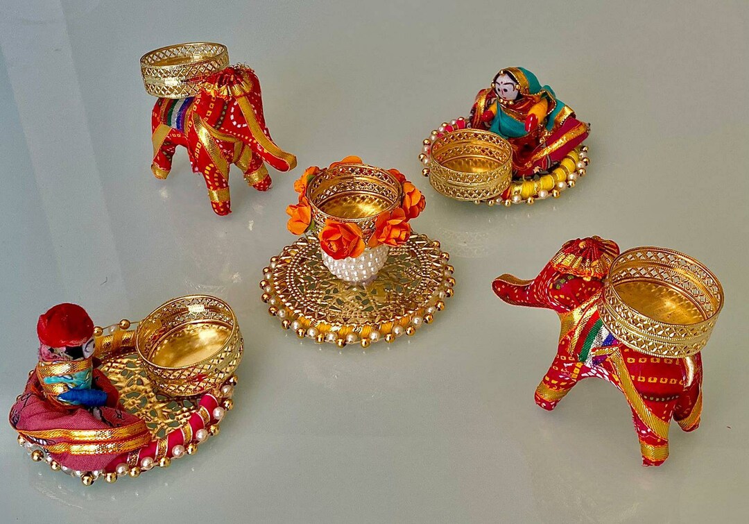 Handmade Elephant & Puppets Rangoli Set Festive Home - Etsy