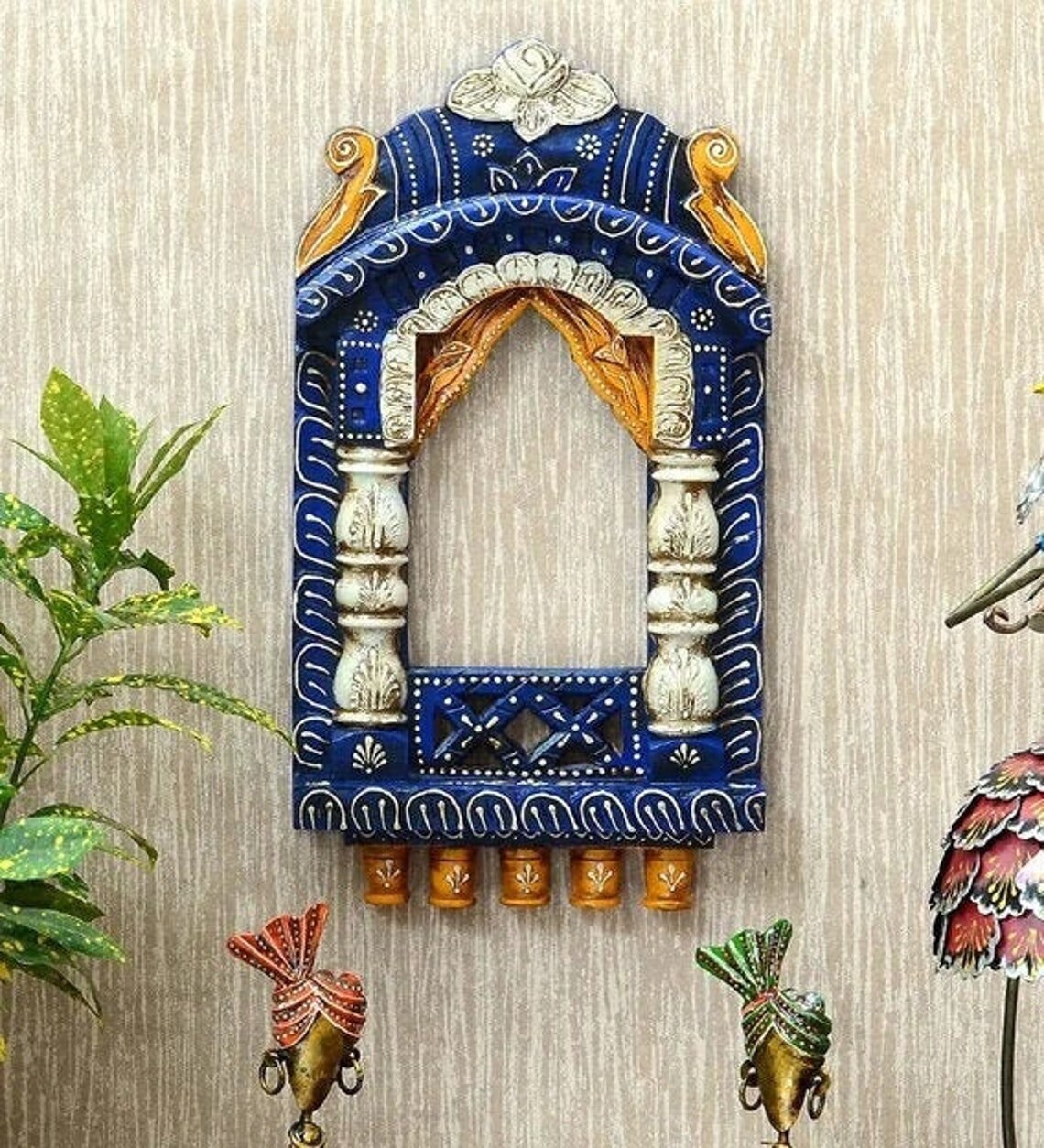 Wooden Window Wall Frame Hand Painted Hand Carved Indian - Etsy