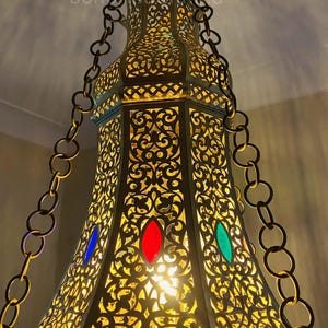 Handmade Moroccan Brass Pendant Light,arabic Lighting, Elegant ...
