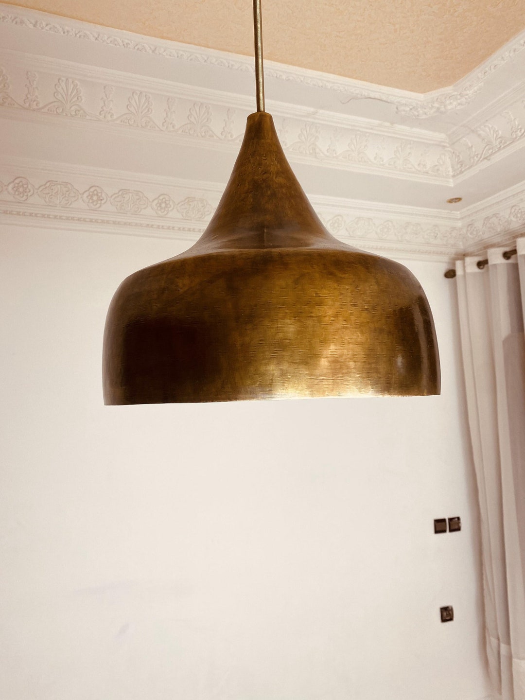 Handmade Moroccan Dome Pendant Lamp - Brass Ceiling Light Dome Light ...