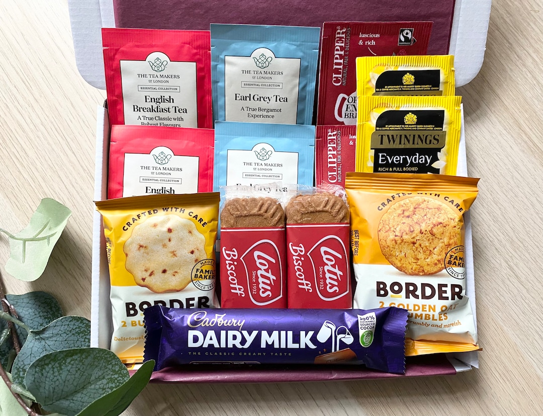 Tea, Biscuits & Chocolate Gift Box, Tea Time, Care Package, Letterbox ...