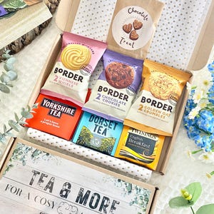 Tea, Biscuits & Chocolate Gift Box Valentine Birthday Afternoon Tea ...