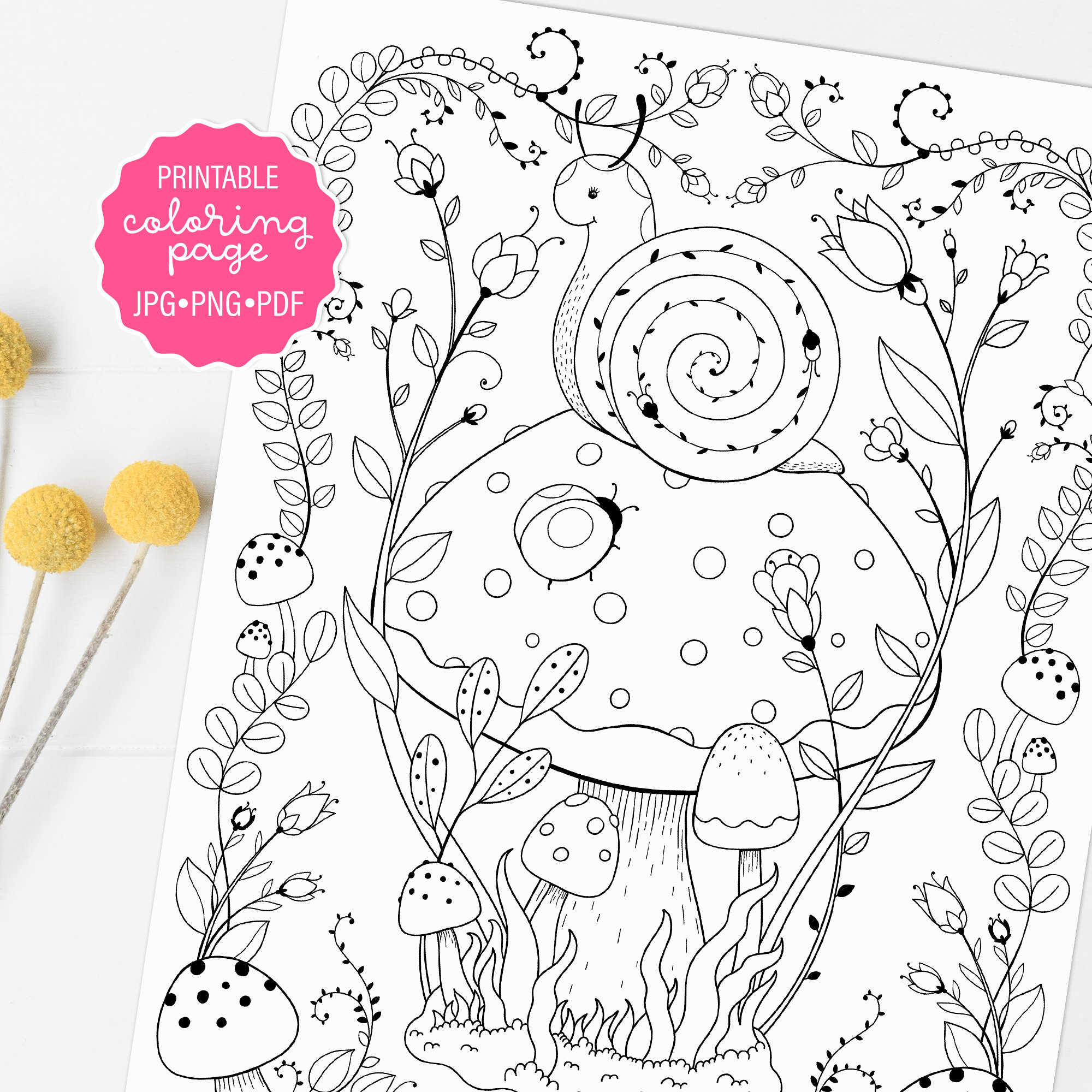 Garden Snail Coloring Page