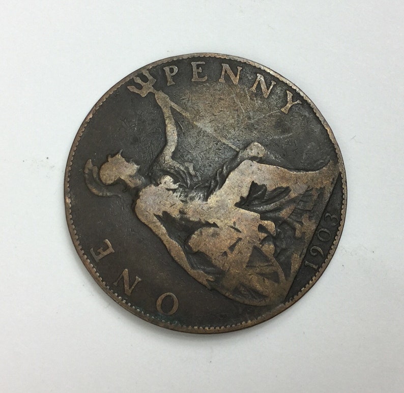 1900-1909 British Penny Queen Victoria & King Edward VII Antique ...