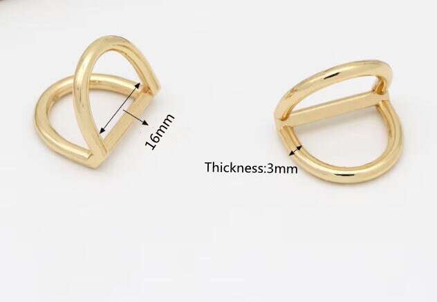 Double D Ring for Purse Chain Connector Gold Connector Ring Purse D ...