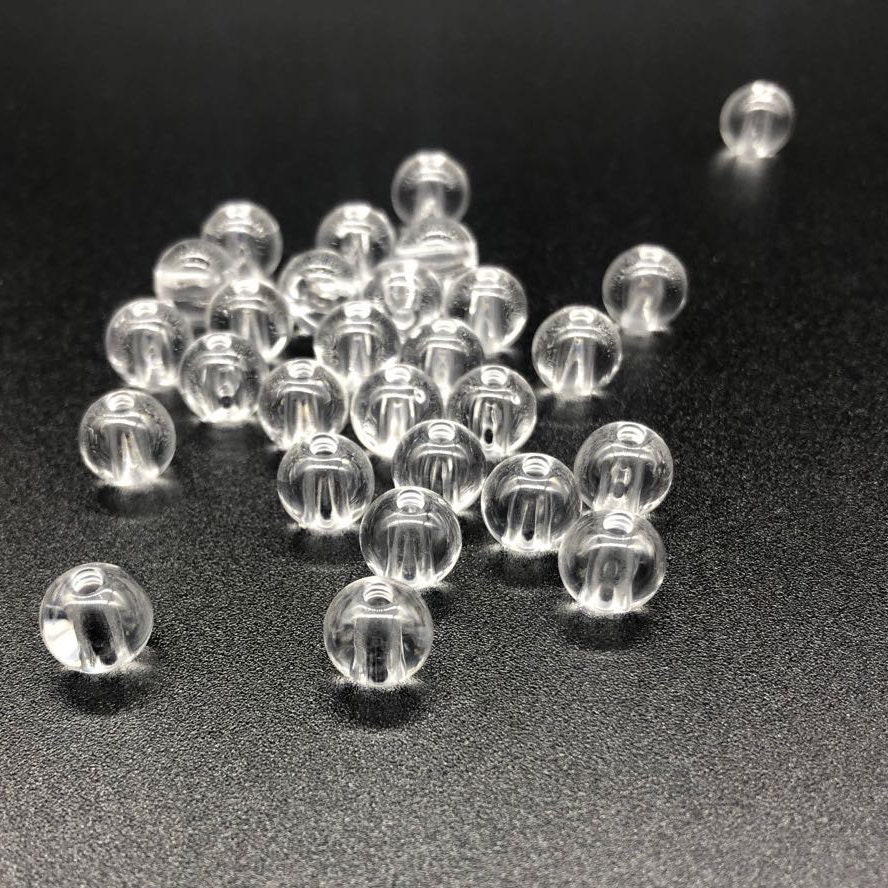 High Quality Transparent Acrylic Round Beads Plastic Beads String Bag ...