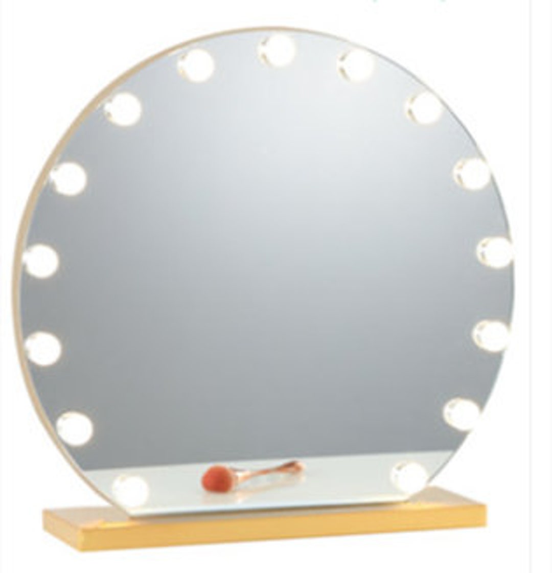 60cm Gold LED Bulb Mirror Vanity Mirror Lights Beauty Mirror With ...