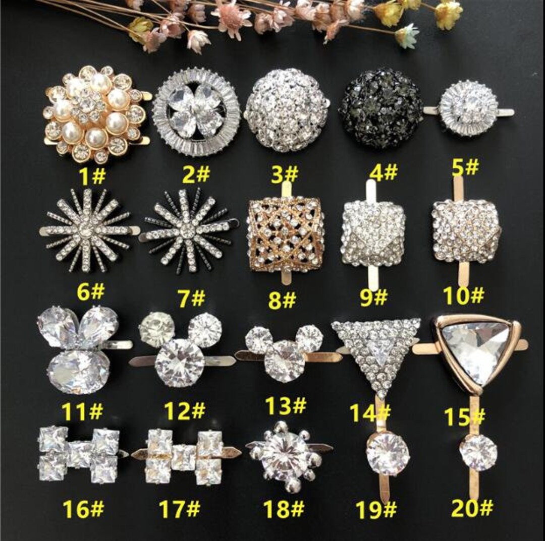 Shoe Buckles for Sandals, Slippers, Toes Shoe Flower Decorations Shoe ...