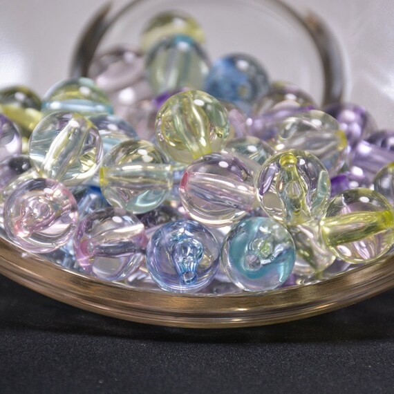 High Quality Transparent Beads Polished Beads Acrylic Round | Etsy