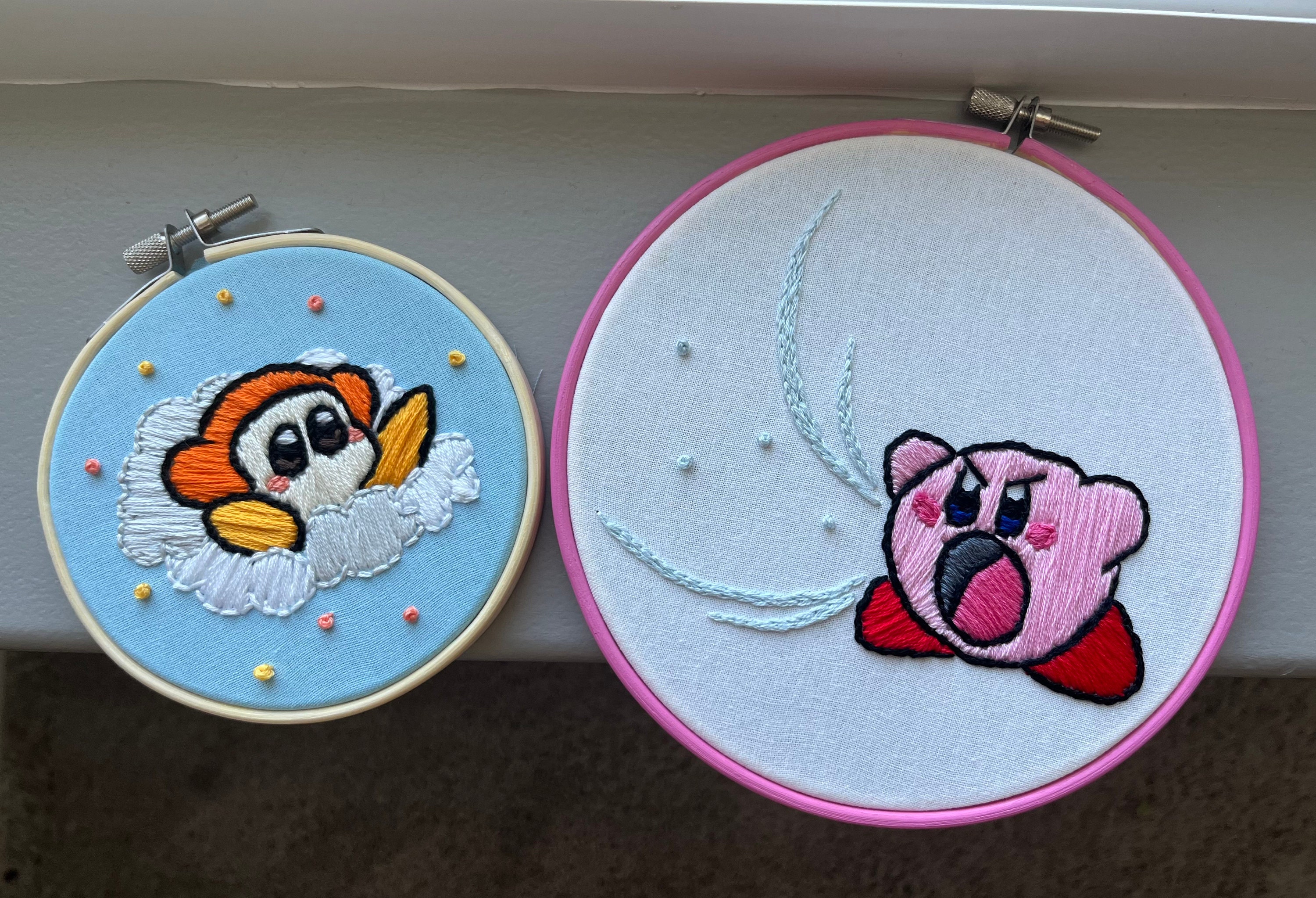 Kirby Hand-stitched Embroidery - Etsy