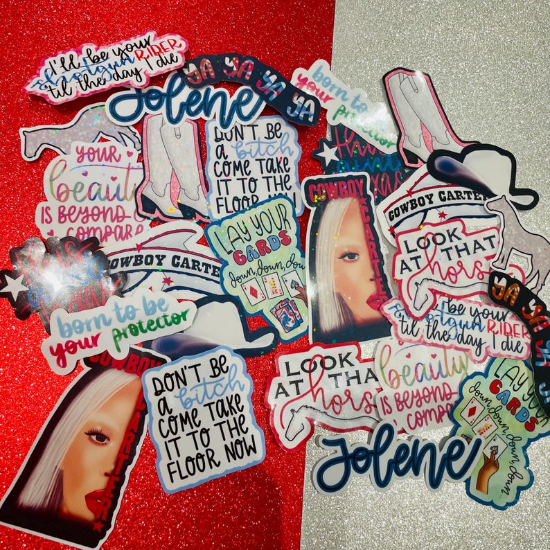 Cowboy Carter - Beyoncé Inspired Stickers - Etsy