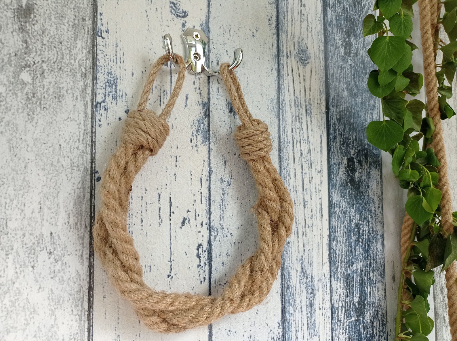 Toilet Paper Holder, Braided From Three Ropes Toilet Roll Holder, Jute ...