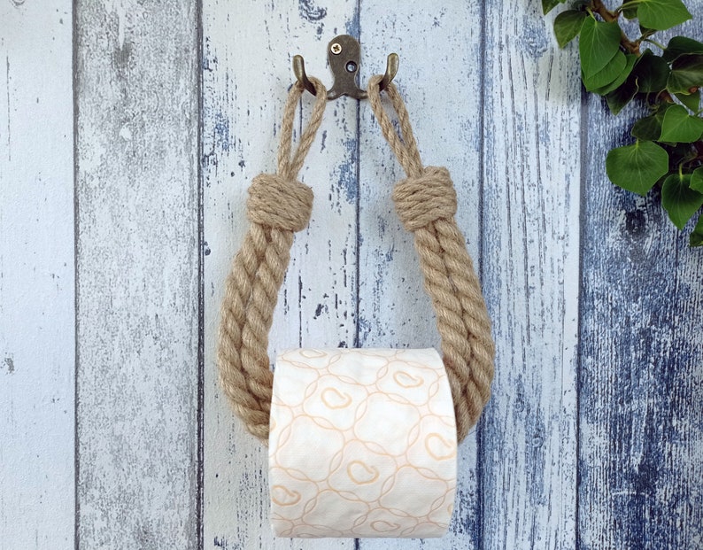 Toilet Paper Holder Double Straight Rope Toilet Roll Holder - Etsy