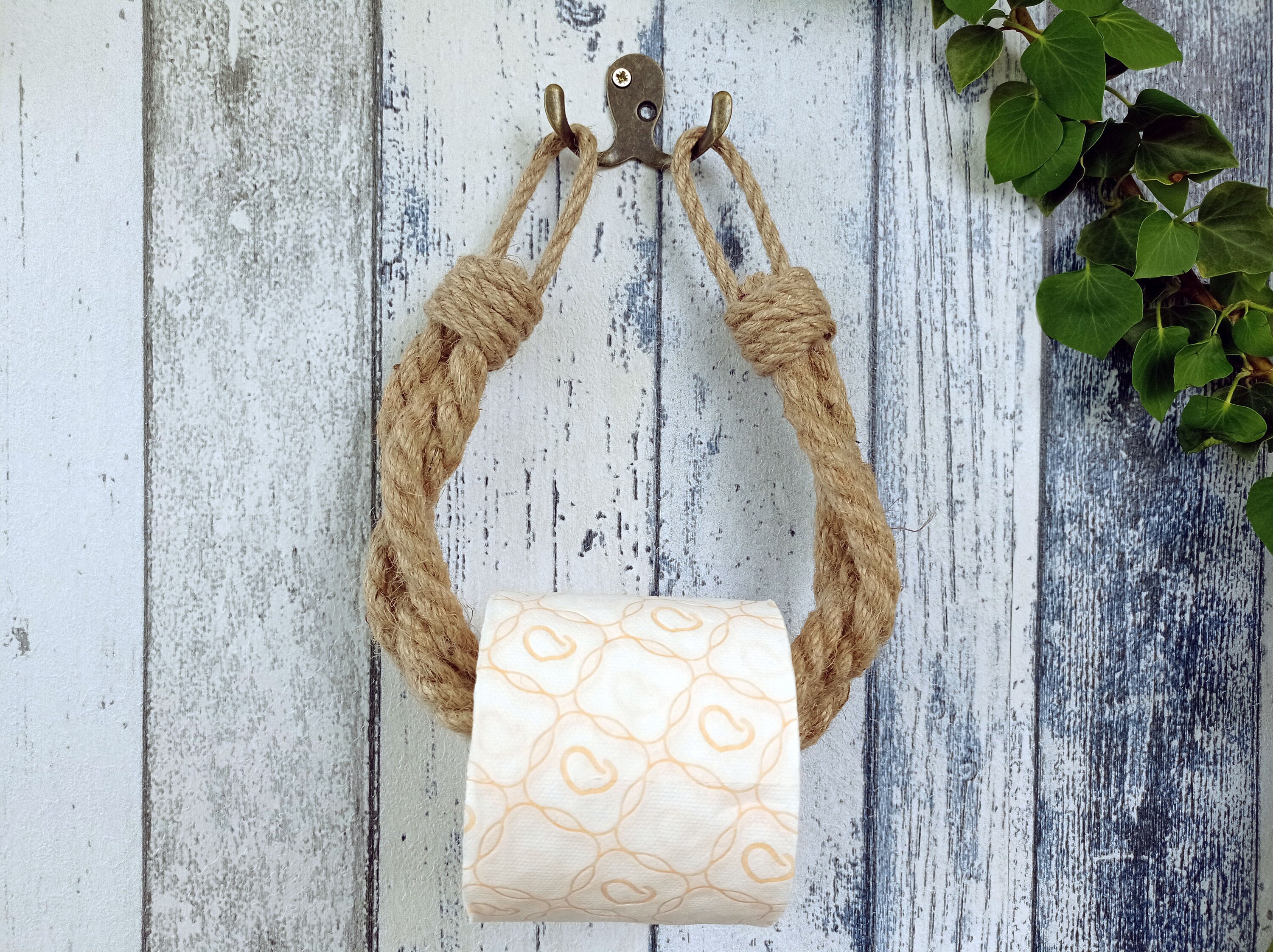 Toilet Paper Holder, Braided From Three Ropes Toilet Roll Holder, Jute ...