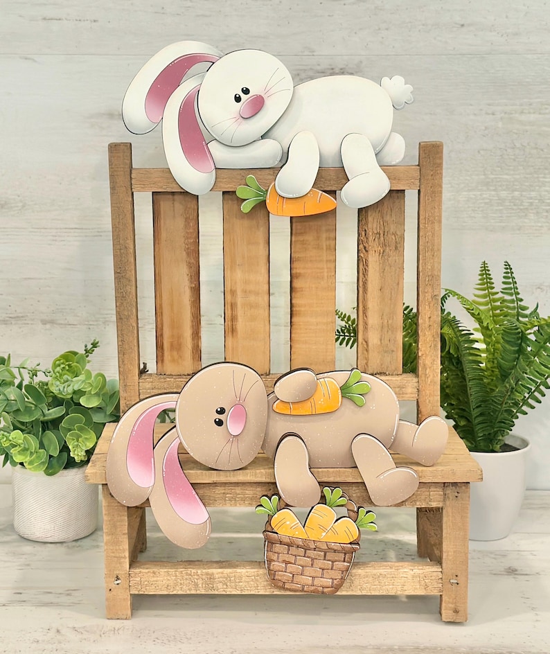 Floppy Easter Bunny Shelf Hanger Standing Sign File SVG, HANGING ...