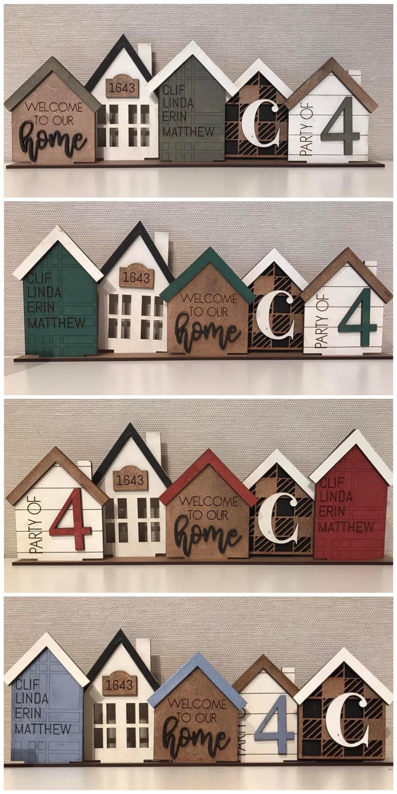 Family Home Standing Houses Centerpiece File SVG Mantle Decor - Etsy