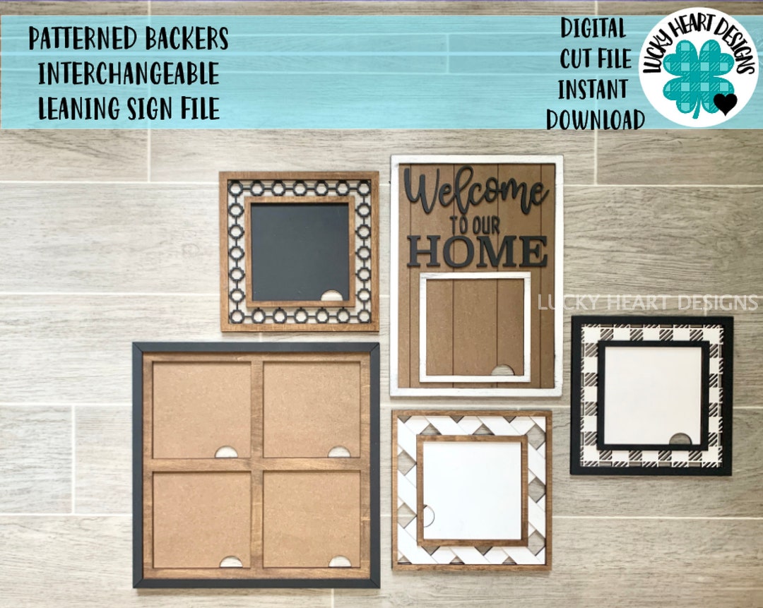 Patterned Backers for the Interchangeable Leaning Signs Inserts File ...