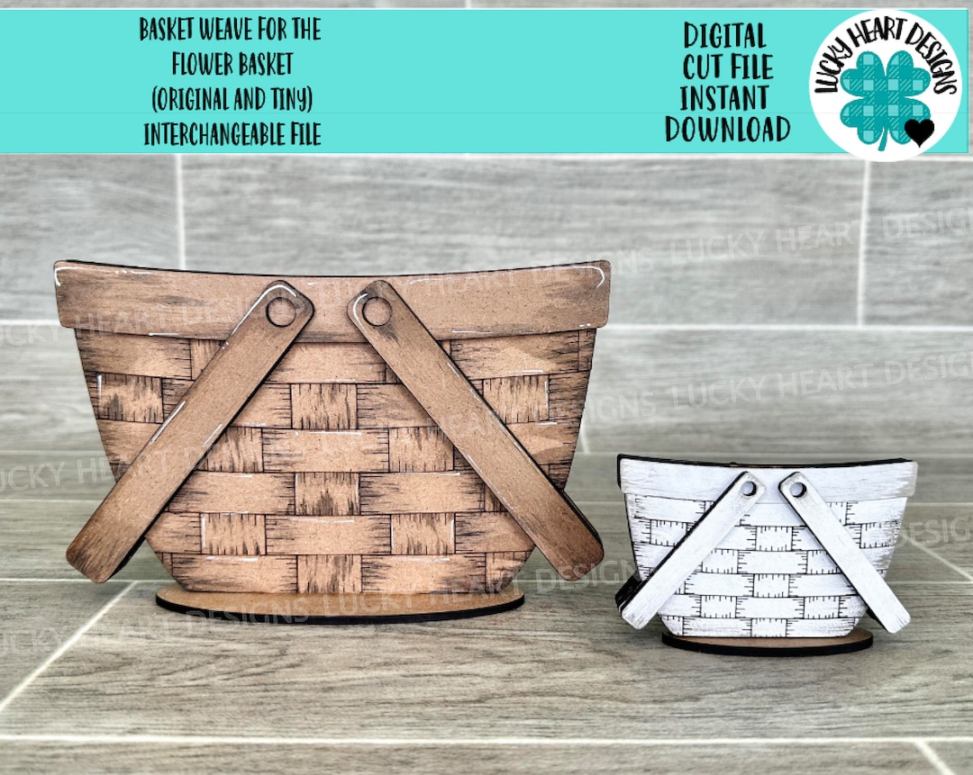 Flower Basket Weave Basket Only Interchangeable (original and TINY ...