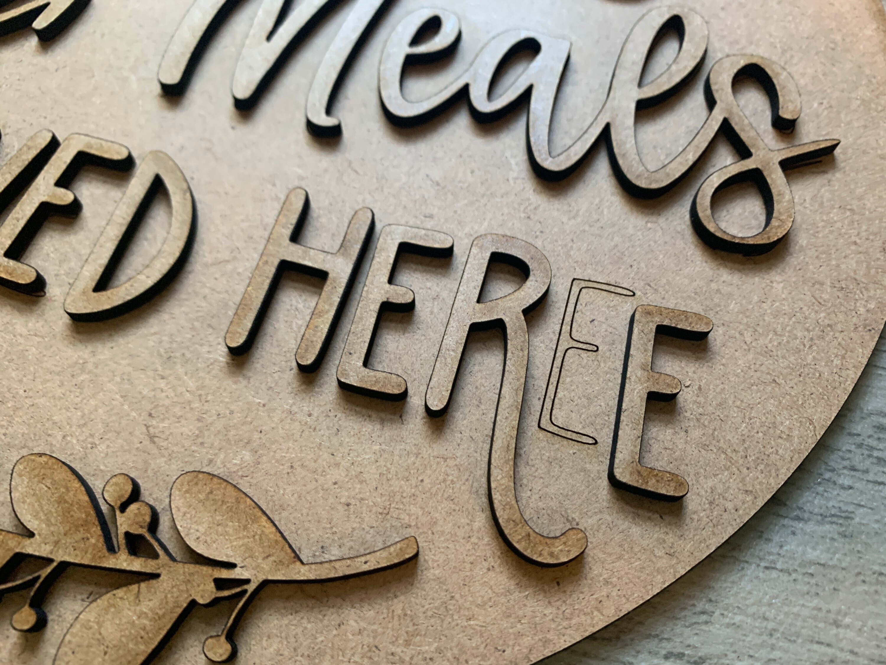 Kitchen Wall Collage File SVG Glowforge Sign | Etsy