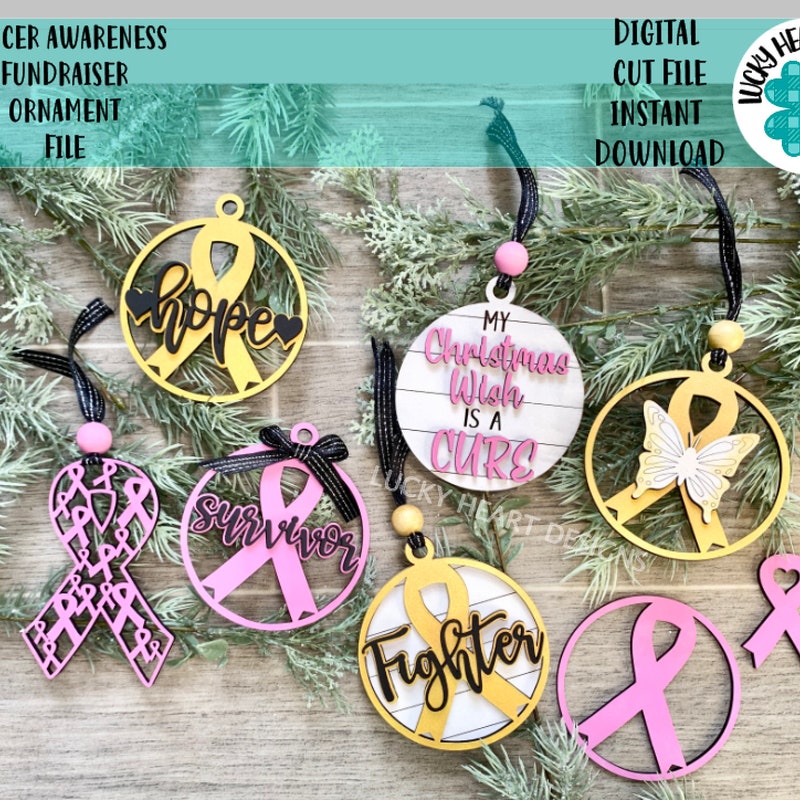 Breast Cancer Ornament - Etsy