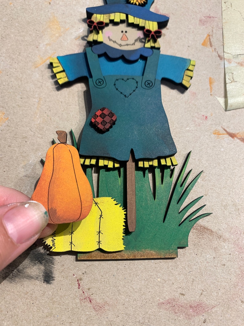 Standing Scarecrow Family Fall File SVG, Glowforge Tiered Tray ...