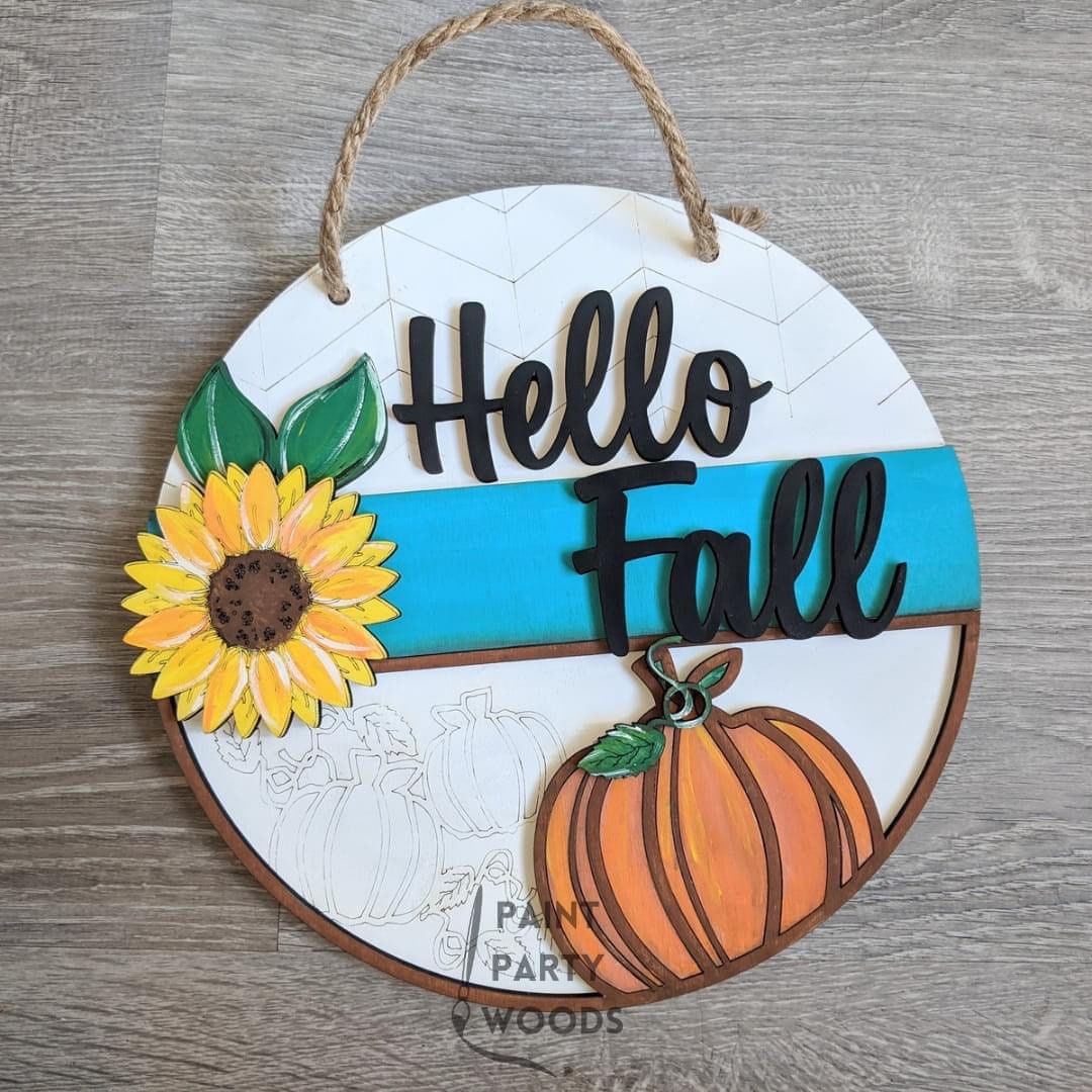 Fall Door Hanger Bundle Complete DIY KIT File SVG Glowforge - Etsy