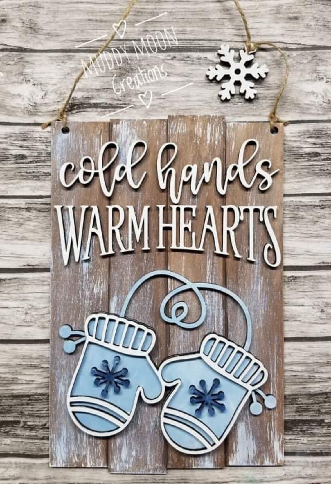 Winter Wishes Mittens Door Hanger Sign File File SVG - Etsy
