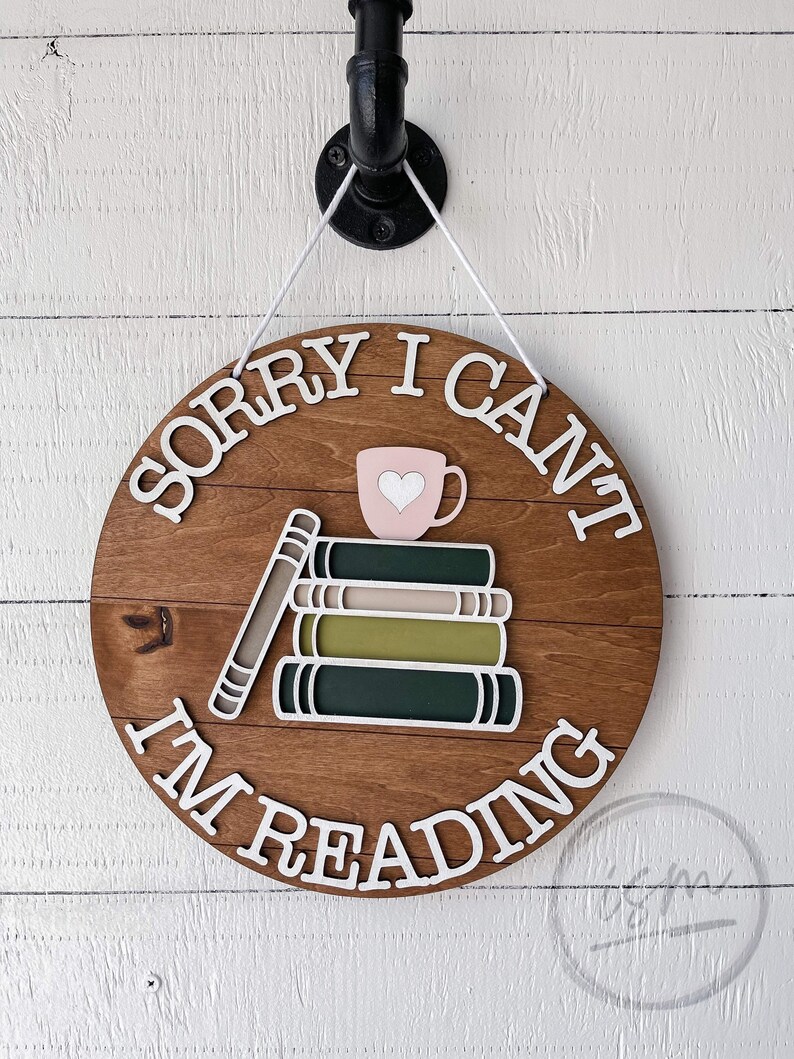 Reading Book Door Hanger Bundle File SVG, Library, Glowforge ...
