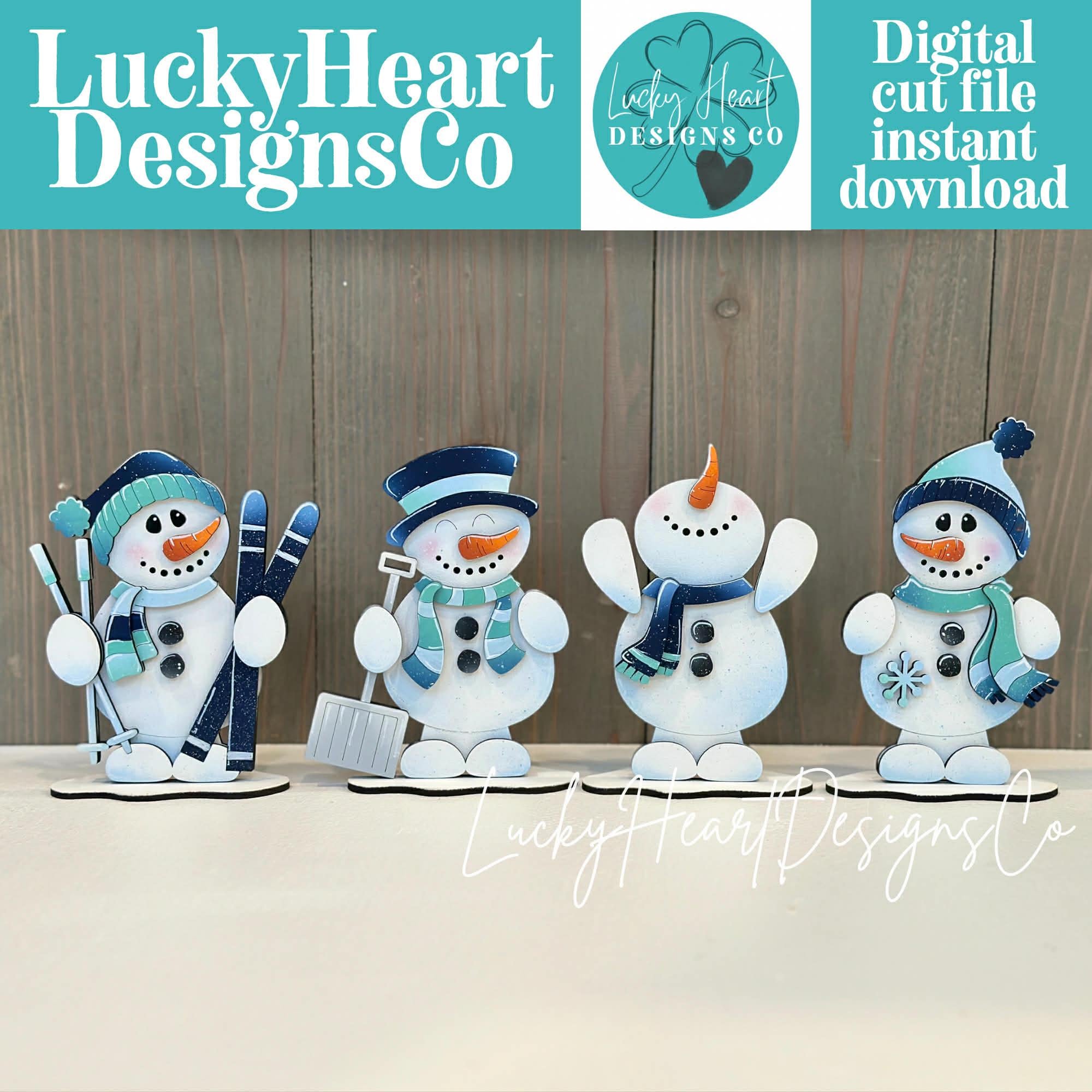 Snowman Chubby Feet Winter Standing File SVG, Glowforge, Skiing, Hot ...