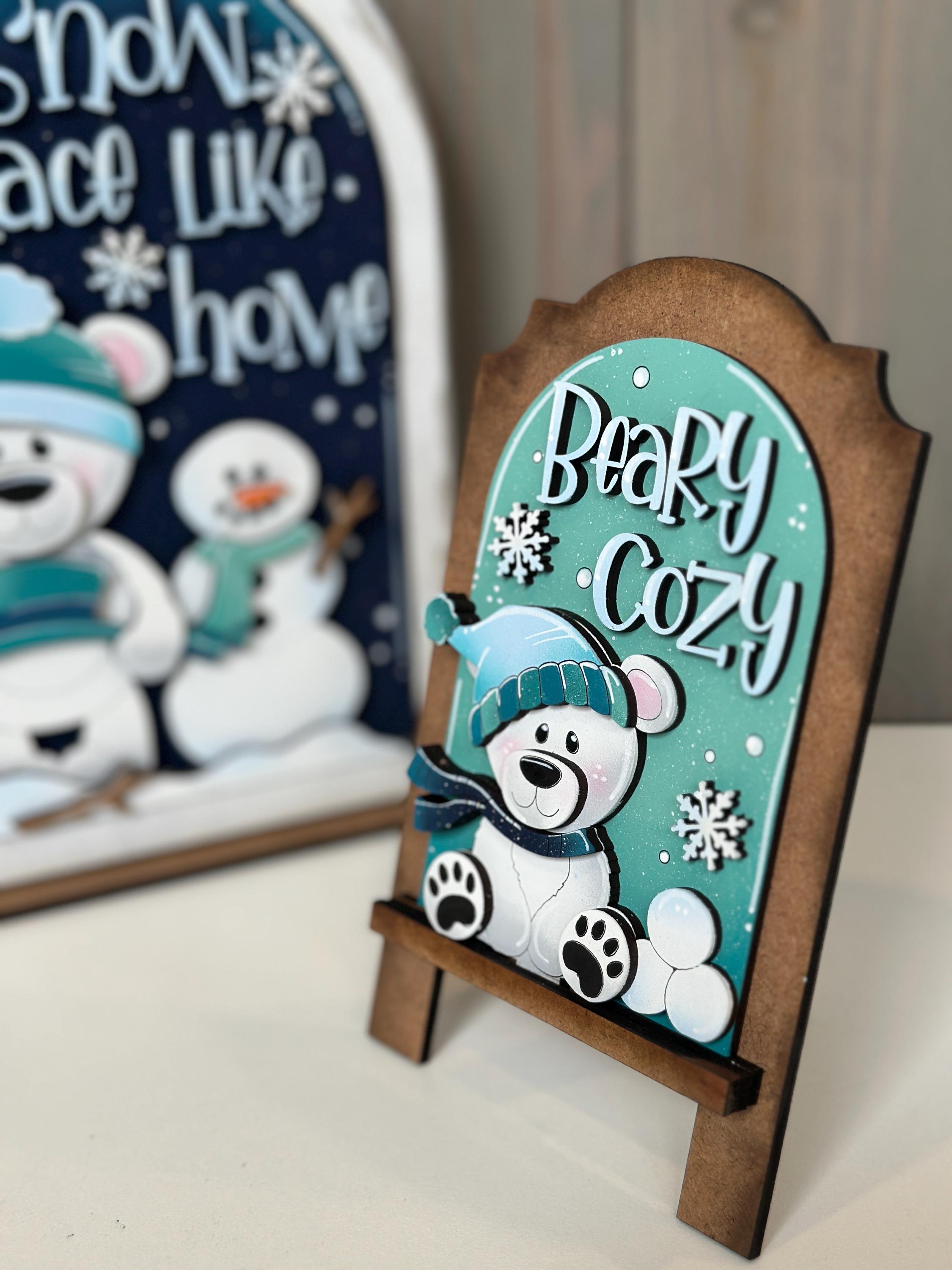 Bear Cute Winter Tall Arch Sign Interchangeable File SVG, TINY, INSERT ...