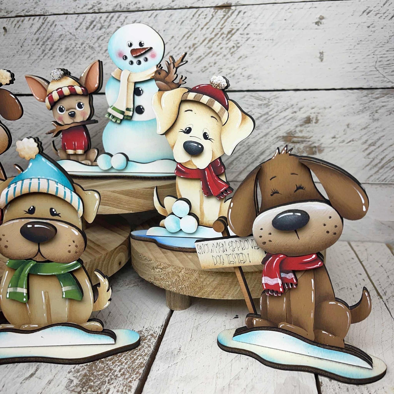 Dog Winter Standing File SVG, Glowforge, Sleigh, Hot Cocoa, Chocolate ...