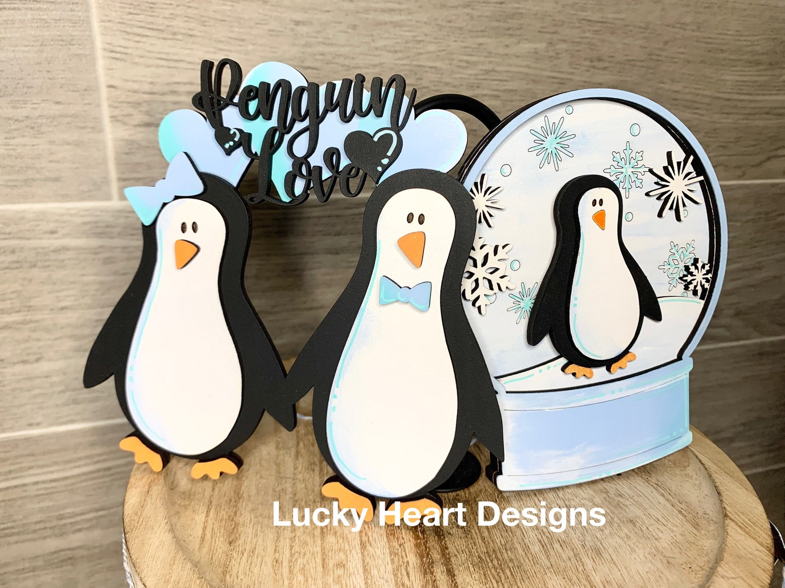 Penguin Tiered Tray File SVG, Winter Tier Tray, Glowforge ...