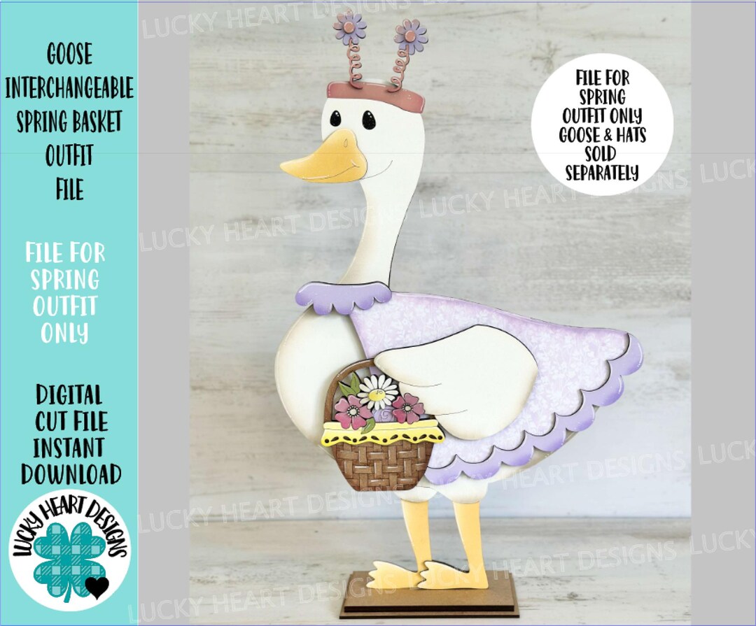 Goose Animal Hats Interchangeable Spring Basket Outfit File SVG, Duck ...