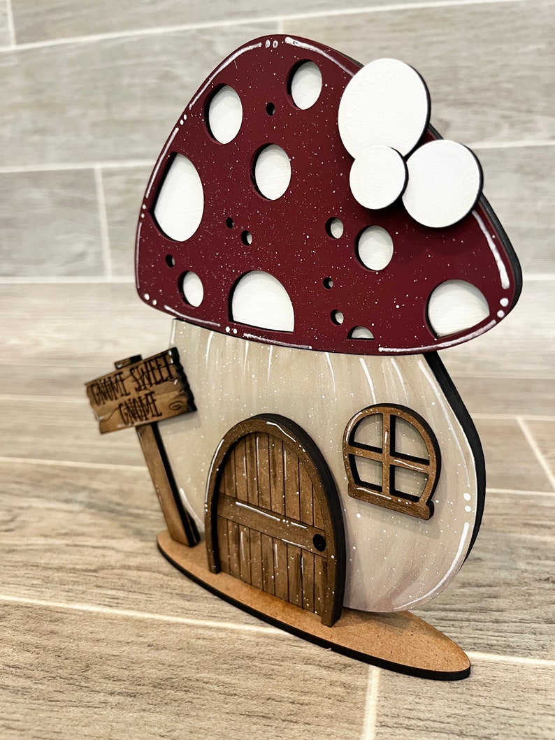 Gnome Mushroom Interchangeable House File SVG house Base - Etsy