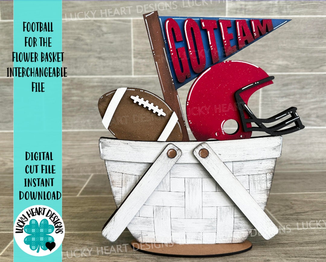 Football for the Flower Basket Interchangeable File SVG, Sports, Summer ...