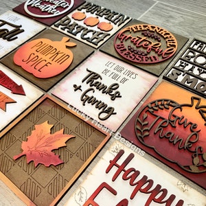 Fall Leaning Sign File SVG, Tiered Tray Glowforge, Luckyheartdesignsco ...