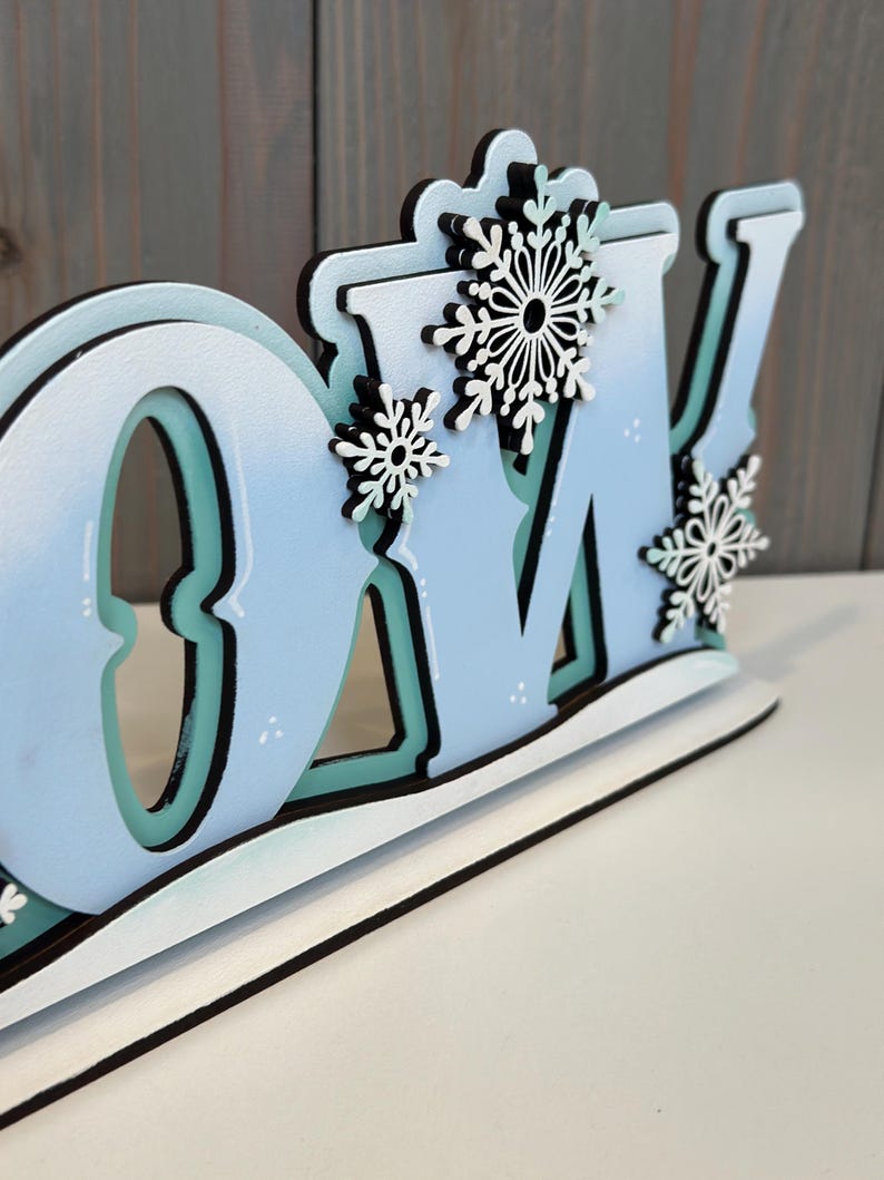 Snow Shelf Sitter Standing Sign File SVG, Snowflake, Snowman, Winter ...